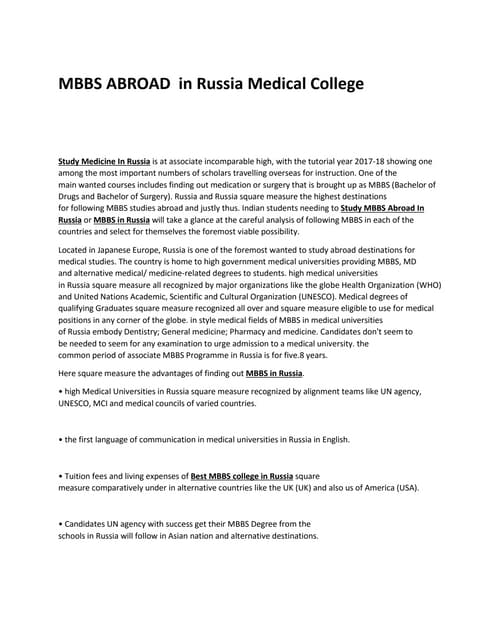 Study MBBS in Russia at affordable cost .docx