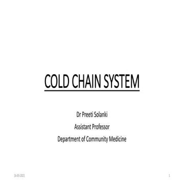 Cold chain | PPTX