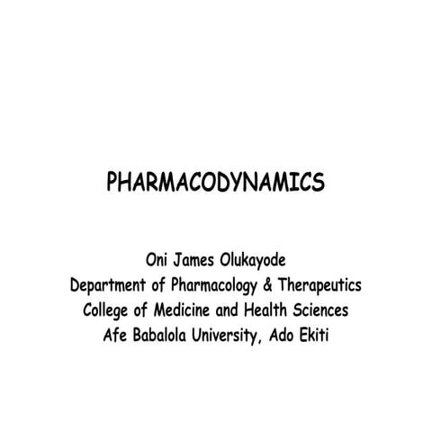 Pharmacodynamics | PPTX