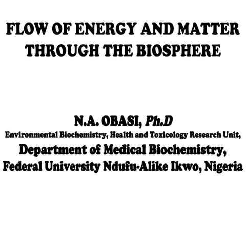 MBC 222 ENERGY FLOW.ppt deals on how energy | PPT