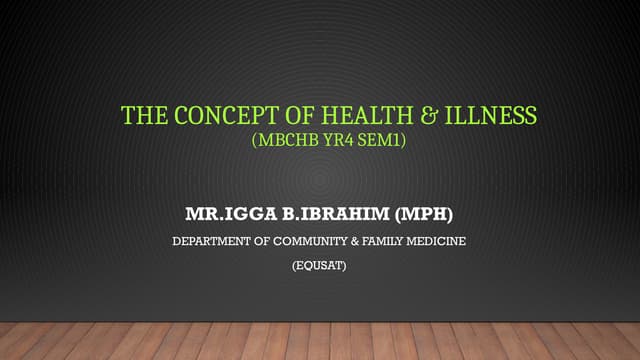 The Six Components of Health | PPT