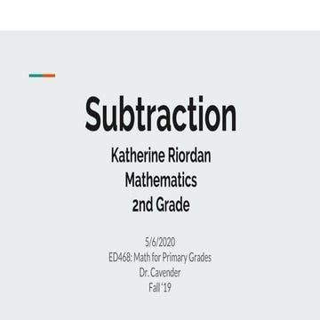 Subtraction: 2nd Grade Math Lesson | PPTX