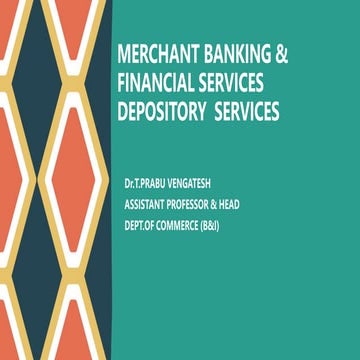 MERCHANT BANKING & FINANCIAL SERVICES-DEPOSITORY SERVICES | PPT