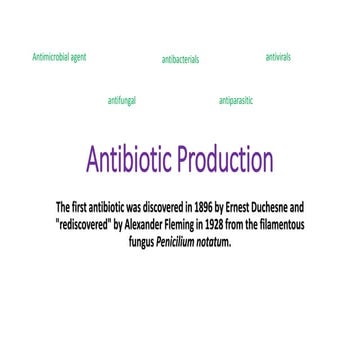 Production of-antibiotic ppt | PPTX
