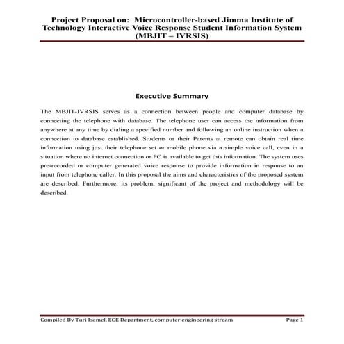 Micro-Controller based jimma university Interactive voice response System | PDF | Computing ...