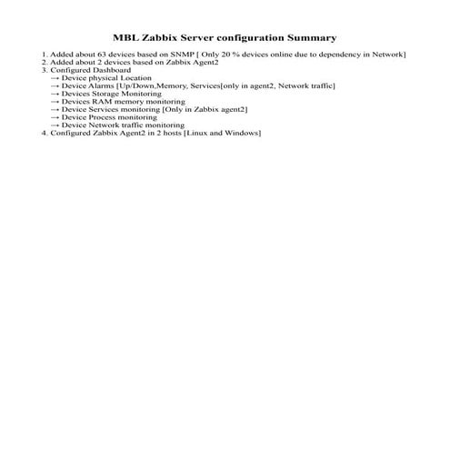 mbl zabbix configuration Summary Document | PDF