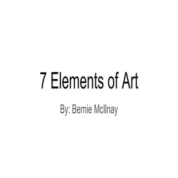 7 Elements of Art | PPTX