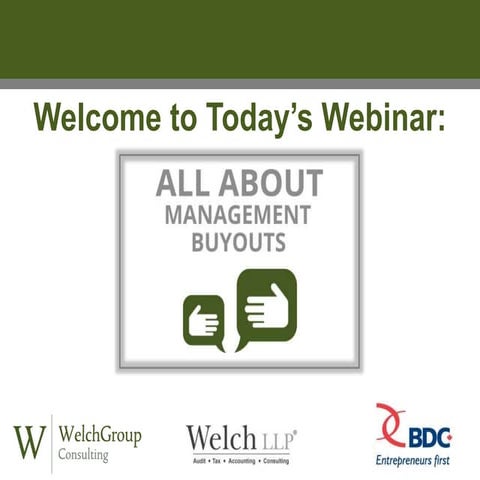 All About Management Buyouts | PPTX