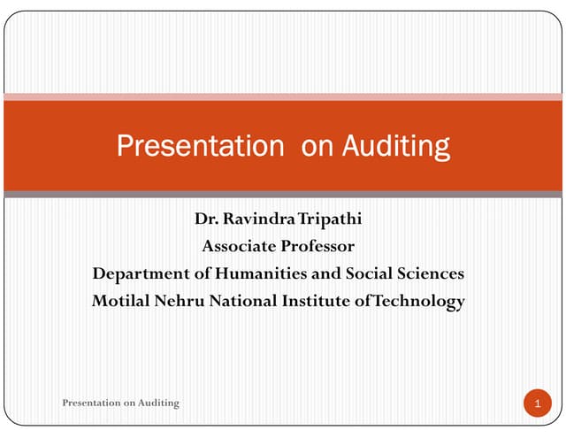 Auditing (Introduction to Auditing) | PPTX