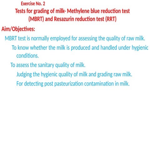 Food Microbiology - Litmus milk test | PPTX