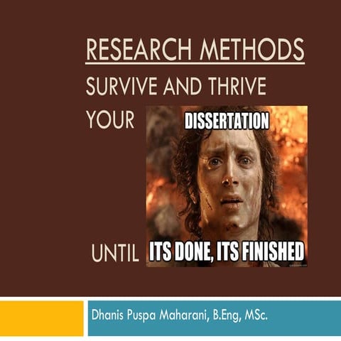 How to survive and thrive your dissertation / thesis | PDF