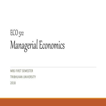 Managerial Economics MBS Course | PPTX