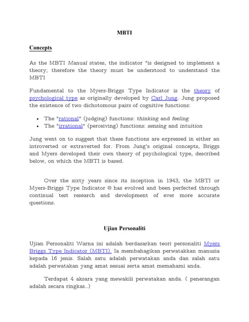 Mbti | PDF