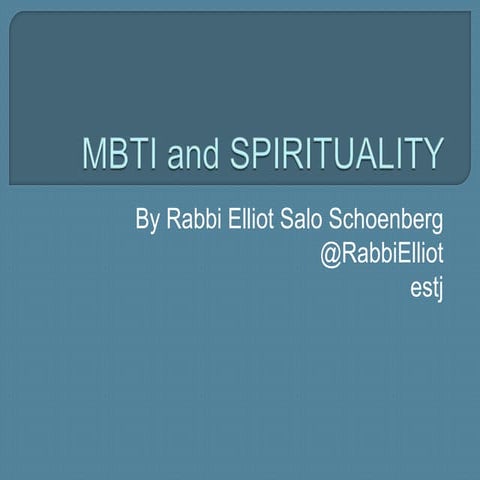 MBTI Myers Briggs Typology | PPTX