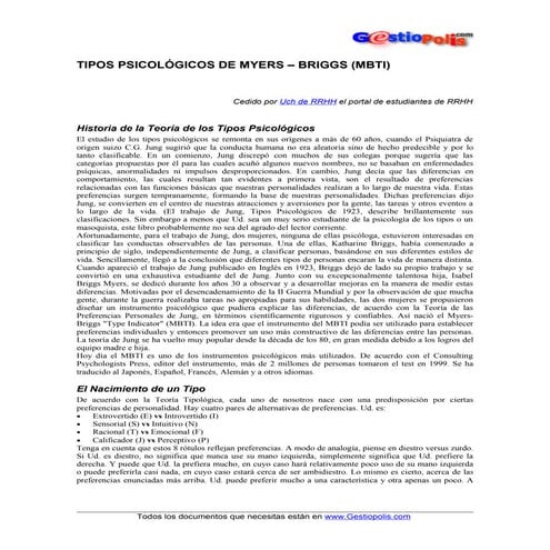 Mbti y equipos | DOC