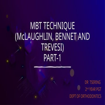 MBT wire sequence during orthodontic alignment and leveling | PPTX