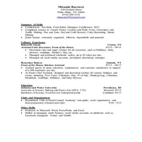 Miranda Bucciero Resume | DOCX
