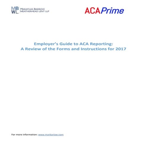 Mbwl employer's guide to aca reporting | PDF