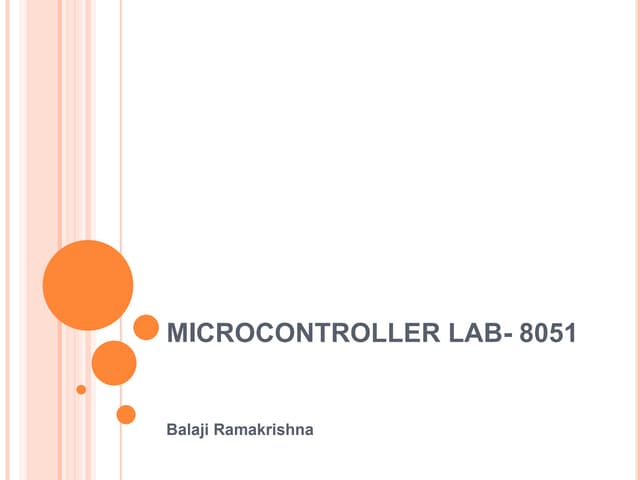 Microcontroller 8051 Architecture Basic Ppt