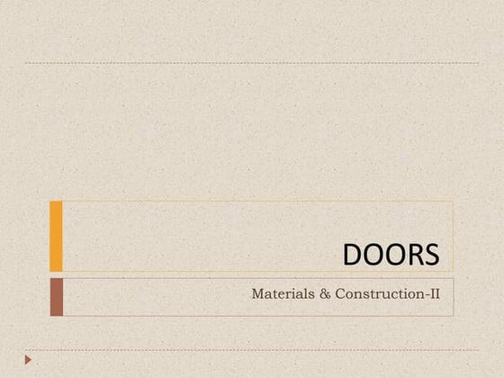 types of Doors | PPTX | Home Security | Home & Garden