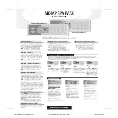 Mc mp spa pack quick reference card | PDF