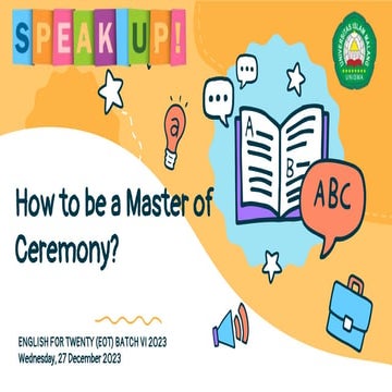 Mc Dan Public Speaking Materi Untuk Pemula Pptx