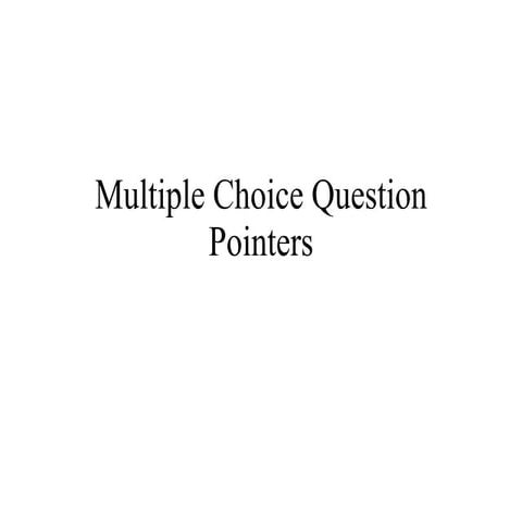 Mc Question Pointers | PPT