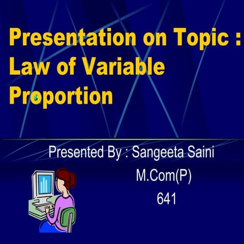 law of variable proportion | PPTX