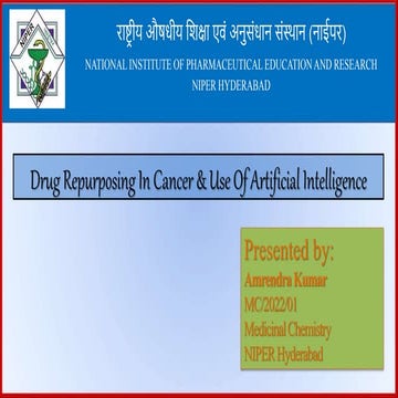 Drug repurposing in cancer & use of Artificial Intelligence(AI).pptx