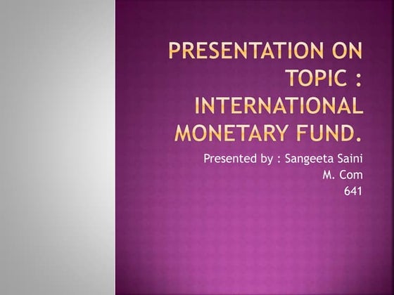 MONETARY and FISCAL POLICY-- PPT | PPTX