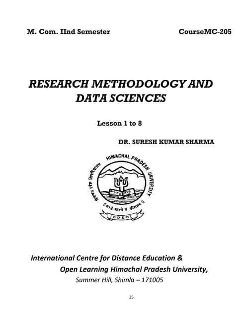 RM&IPR-21RMI56 - Module 1- by Dr. Suresha Vdf | PDF | Science