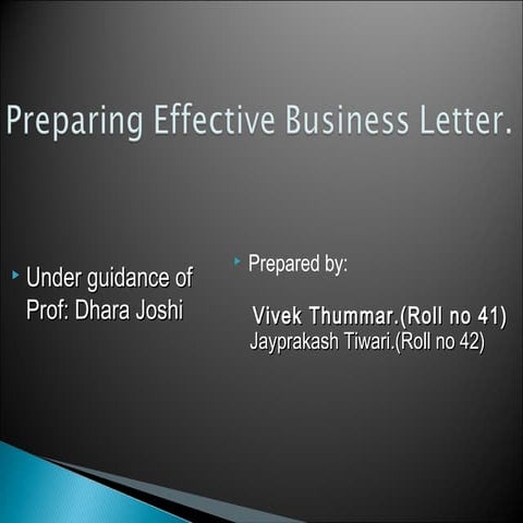 Process of preparing effective business messages | PPT