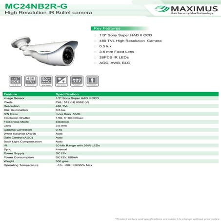 Mc24 nb2r g | PDF | Cameras and Camcorders | Consumer Electronics