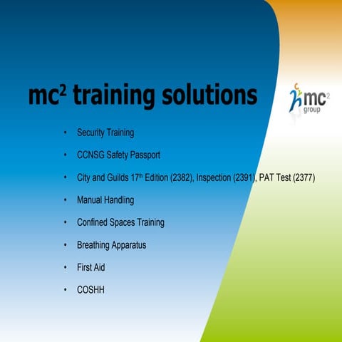 Mc2 Training Solutions Introduction Slides (Mc2 Group Format) | PPT