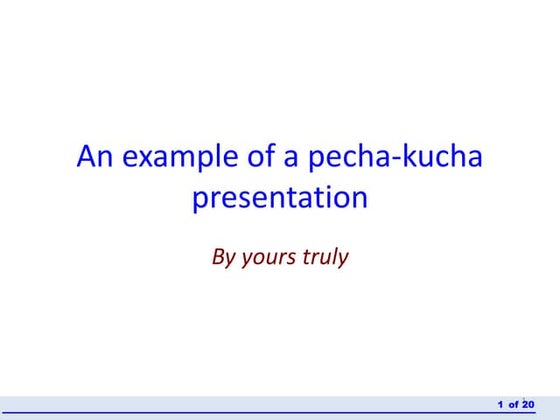 Pecha Kucha tutorial | PPT