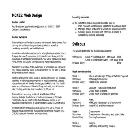 MC435: Web Design | PPT