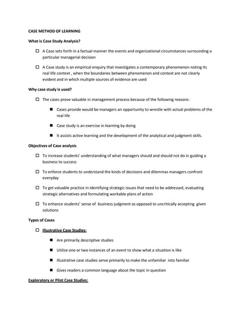 An Approach To Case Analysis | PDF