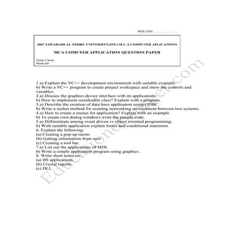 masters in computer applications | PDF