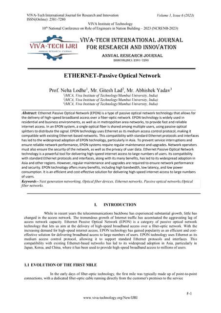 Passive Optical Network - FAQs.docx | Computer Networking | Computing