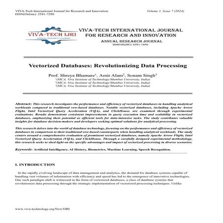 Vectorized Databases: Revolutionizing Data Processing | PDF