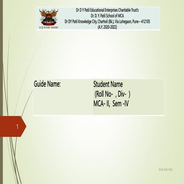 MCA II Sem IV Review Template (1).gyygypptx | PPT