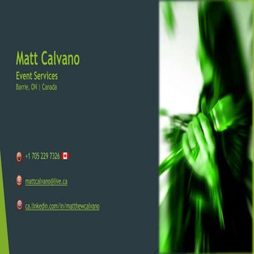 Personal snapshot of Matt Calvano | PPTX
