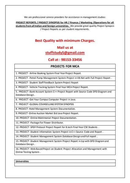 Mca M Tech Project Topics mca-m-tech-project-topics