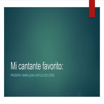 MIS ARTISTAS FAVORITOS | PPTX