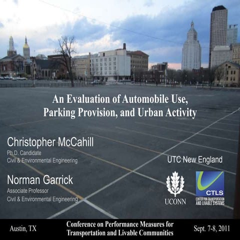 An Evaluation of Automobile Use, Parking Provision, and Urban Activity ...