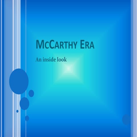 Mc Carthy Era | PPTX