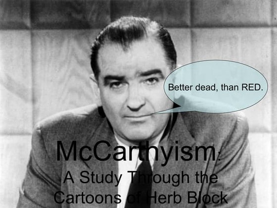 McCarthyism Political Cartoons | PPTX | Political Issues & policy ...