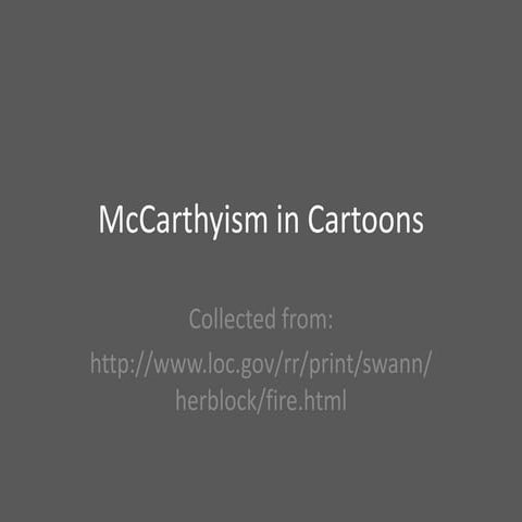 McCarthyism Political Cartoons | PPTX