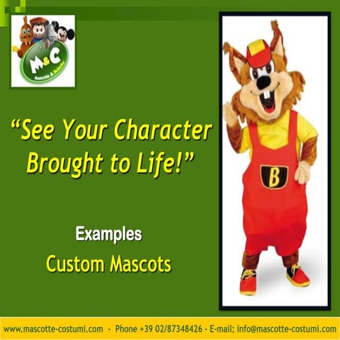 Custom Mascots Costume | PPT