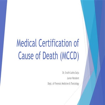 MCCD - Medical Certification of Cause of Death | PPTX